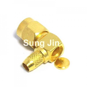 SJ SMA(수) ㄱ자타입 커넥터-RG400,RG58용/링타입**폴리에이브이 POLYAV.COM**