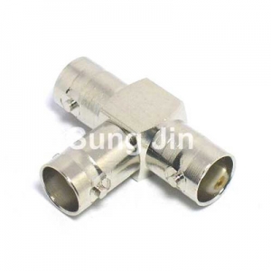 SJ BNC(암) to BNC(암)X2 T자형 분배 어댑터-고압용**폴리에이브이 POLYAV.COM**