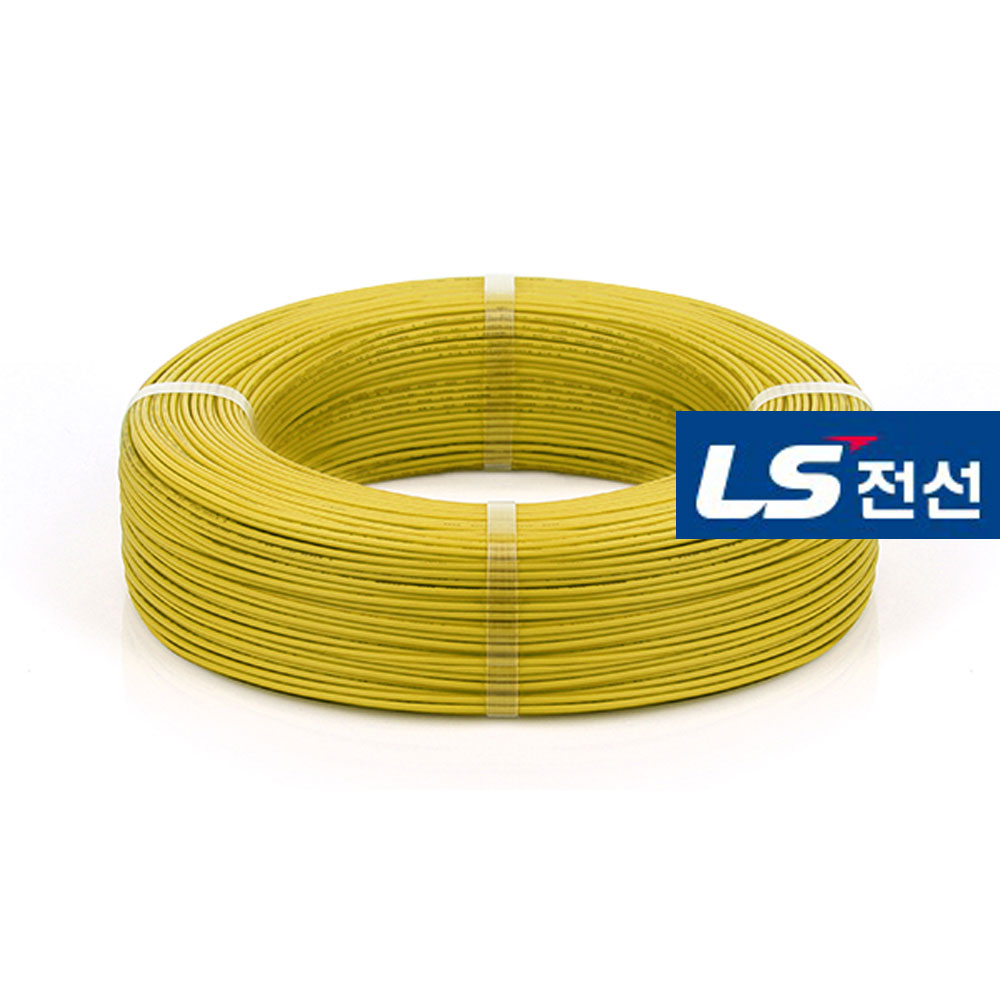 LS전선 HFIX+ 1.5SQ 450/750V 옥내용 저독성 내열 절연 전선(단선/황색)-300M**폴리에이브이 POLYAV.COM**