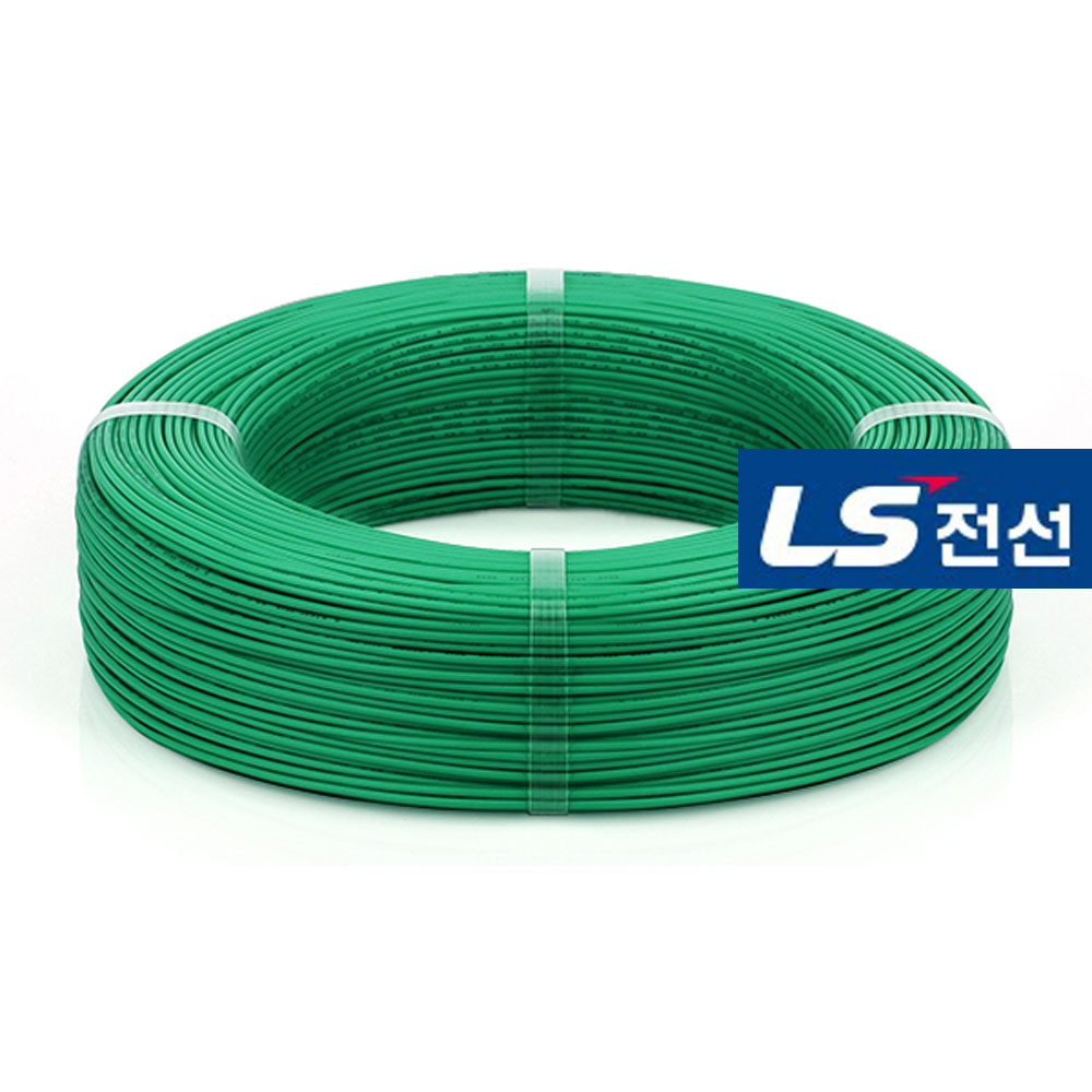 LS전선 HFIX+ 4SQ 450/750V 옥내용 저독성 내열 절연 전선(단선/녹색)-300M**폴리에이브이 POLYAV.COM**