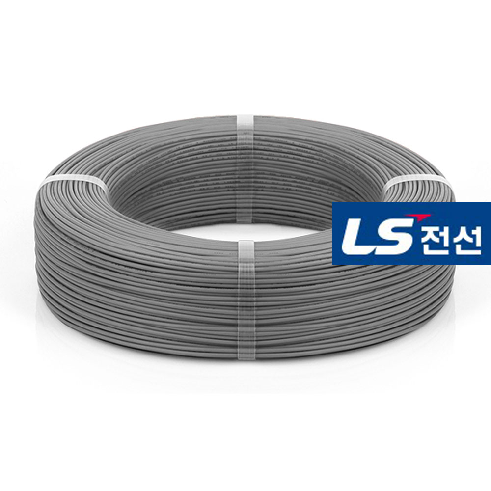 LS전선 HFIX+ 4SQ 450/750V 옥내용 저독성 내열 절연 전선(단선/회색)-300M**폴리에이브이 POLYAV.COM**
