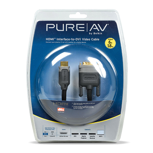 PureAV blue HDMI-DVI Cable 0.9m**폴리에이브이 POLYAV.COM**